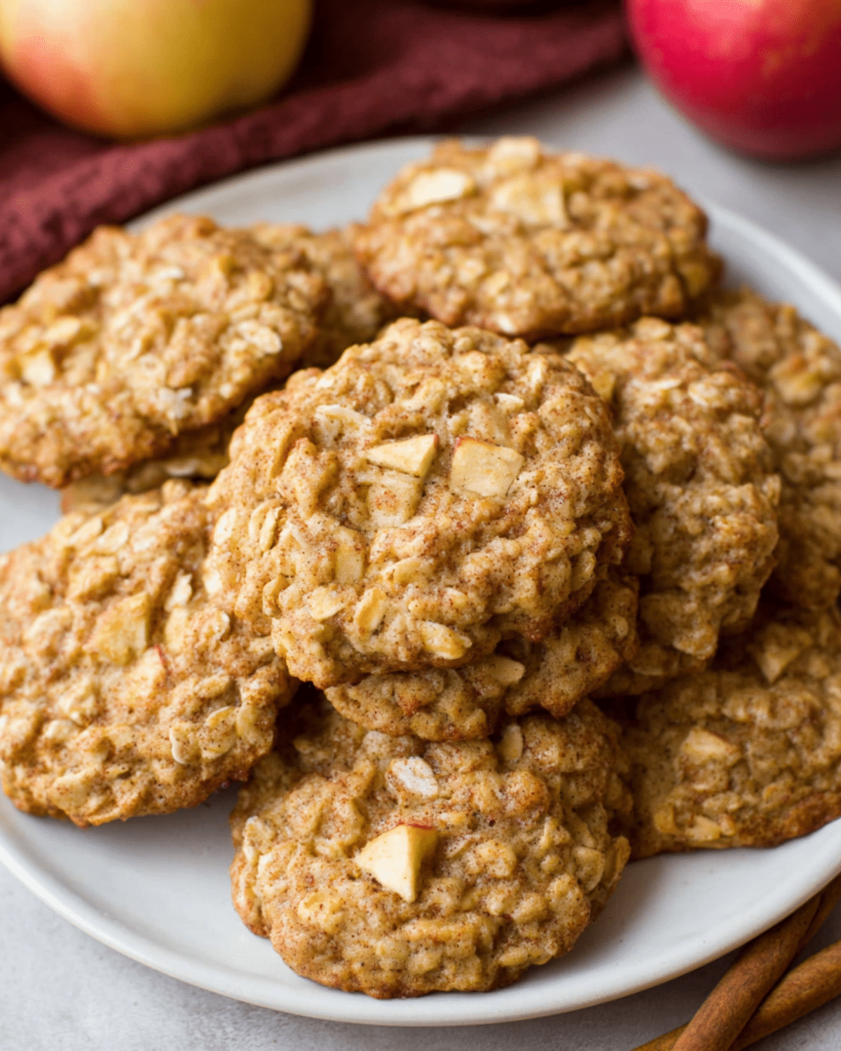 Apple Cinnamon Oatmeal Cookies –The Best Fall Cookie Recipe