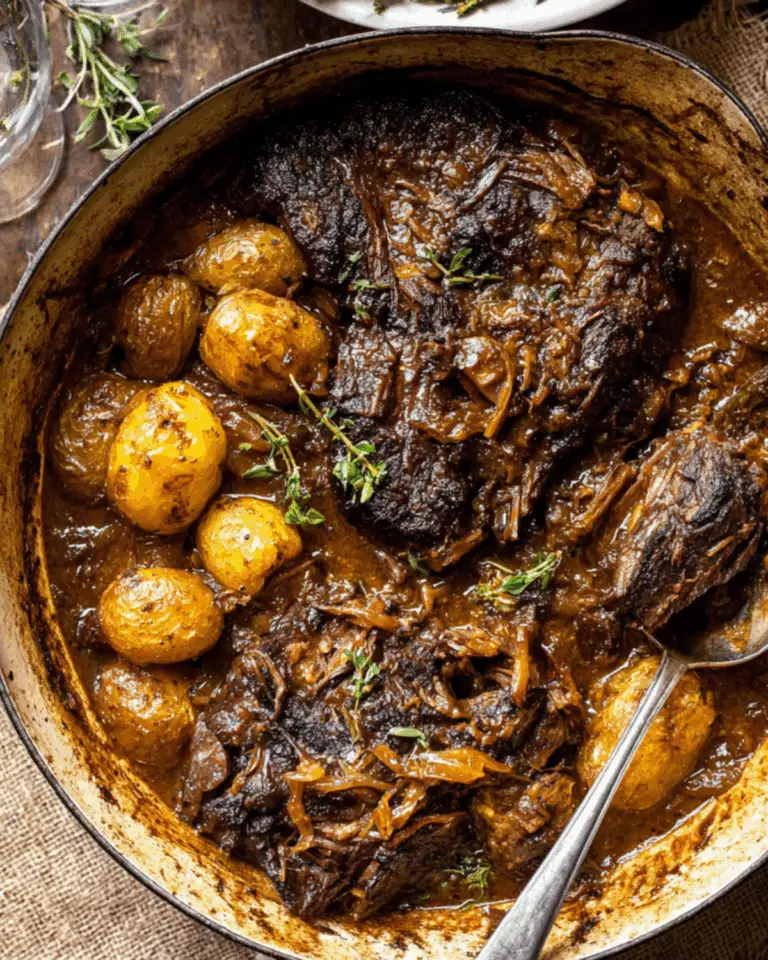 Cider Braised Pot Roast with Crispy Potatoes – Best Dinner