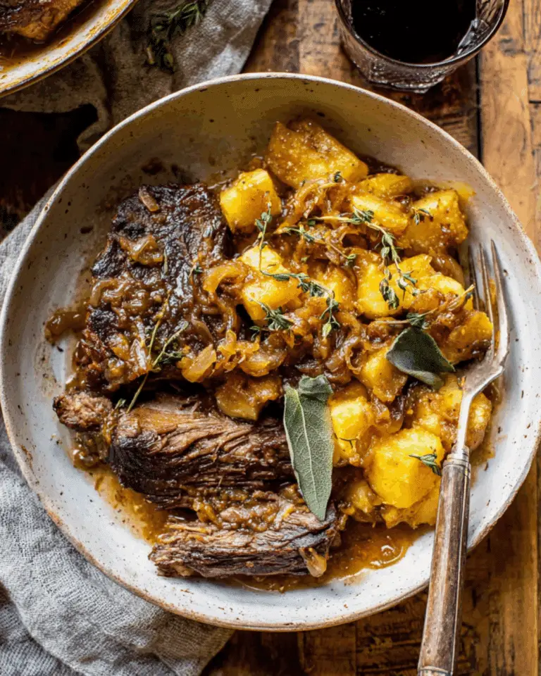 Cider Braised Pot Roast with Crispy Potatoes – Best Dinner