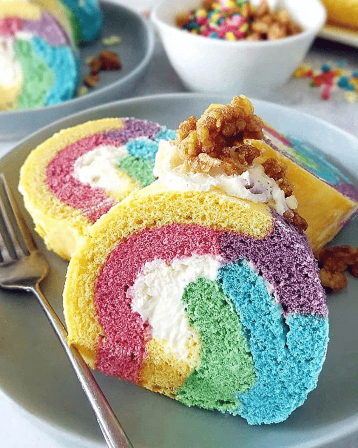 Rainbow Roll Cake Recipe – Best Colorful Cake Roll (2025)